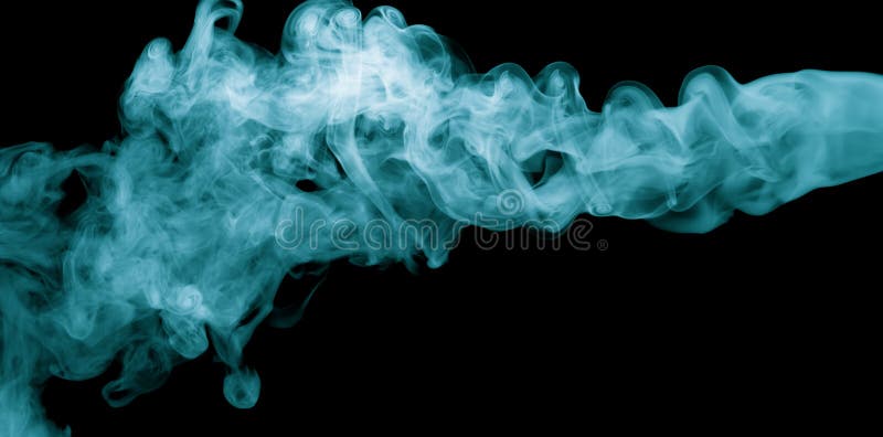 Blue Steam on the Black Background Stock Photo - Image of abstract ...