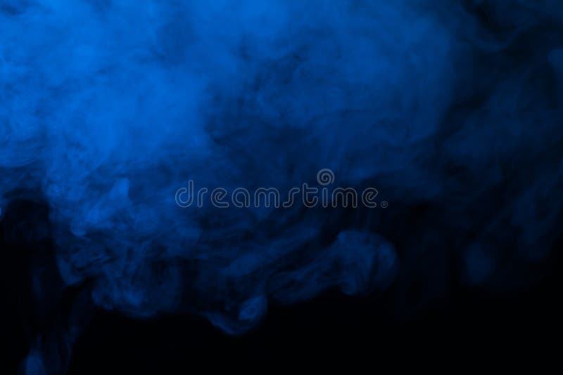 Blue Steam on a Black Background Stock Image - Image of abstract ...