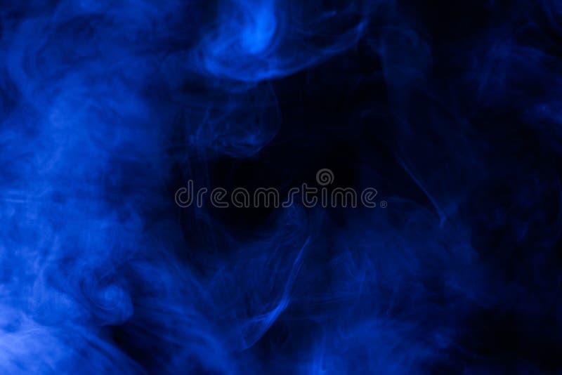 Blue Steam on a Black Background Stock Photo - Image of effect, smoke ...