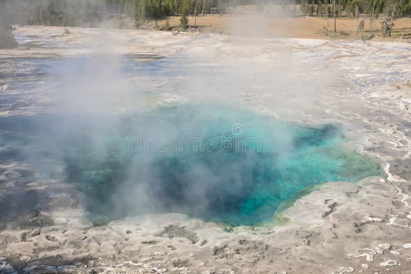 Steaming Pool in Yellowstone National Park Geyser Basin Stock Photo ...