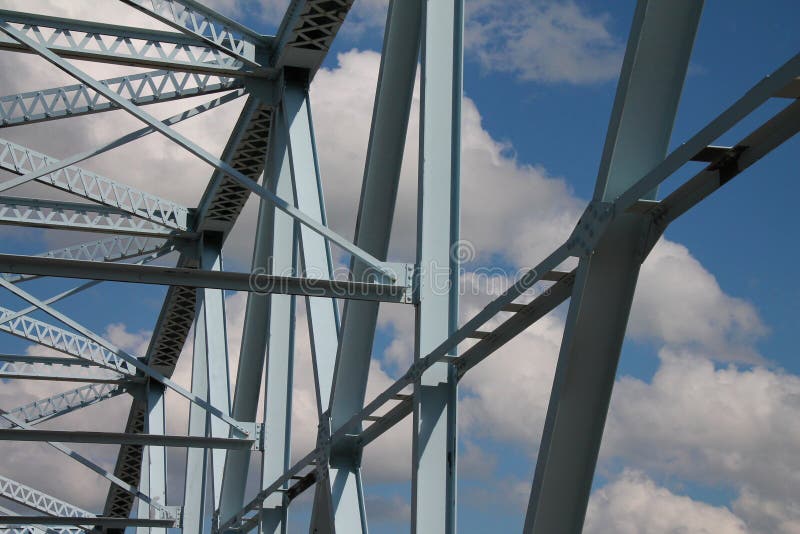 Blue Steel Bridge Right View Stock Photo - Image of bridge, view: 44010558