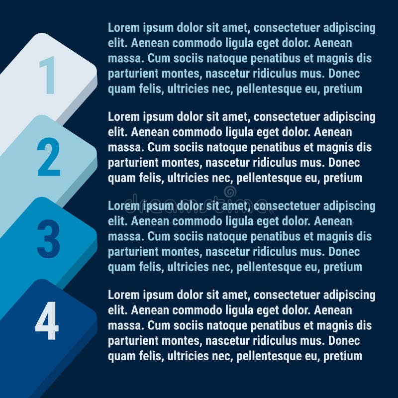 Blue Step by Step Design. Vector Illustration Stock Illustration ...