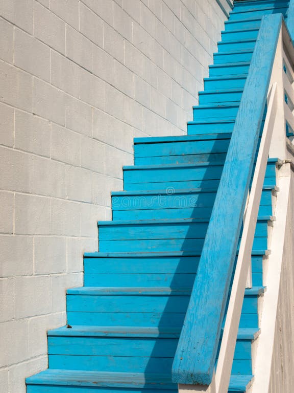 Blue steps stock photo. Image of wooden, stairs, tall - 11184976