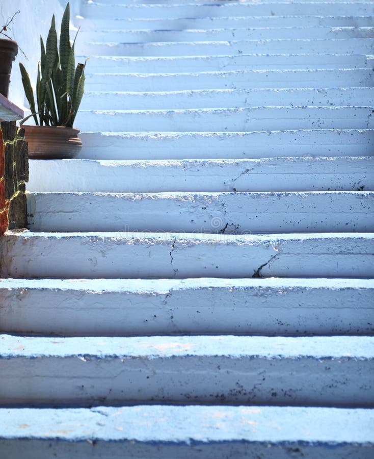 Blue steps stock image. Image of building, cyclades, europe - 19992445
