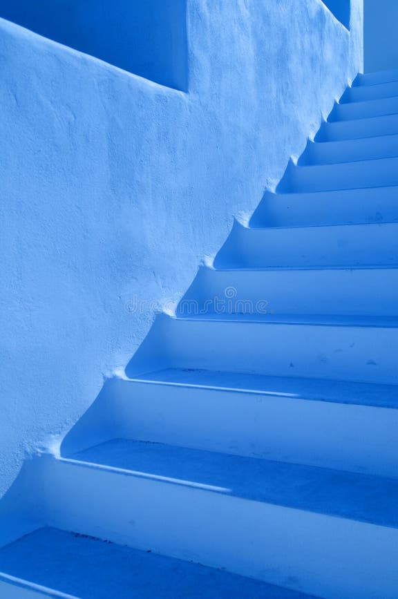 Blue steps outdoors stock image. Image of residence, coloured - 22602843
