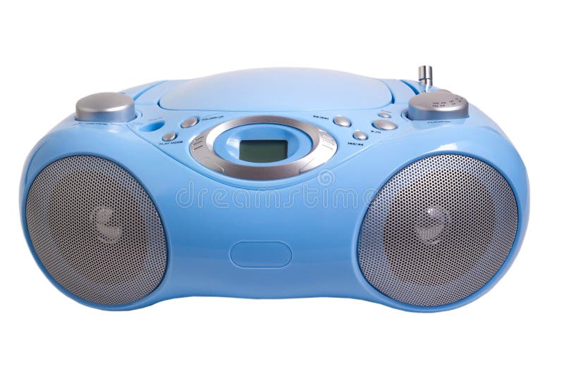Blue Stereo Cd Mp3 Radio Recorder Isolated Stock Photos - Free ...