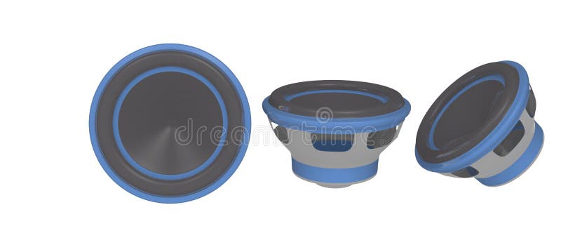 Blue stereo speaker stock illustration. Illustration of equipment ...