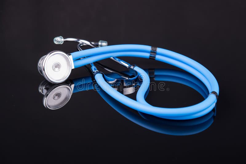 Blue stethoscope stock image. Image of cardiology, health - 104026639