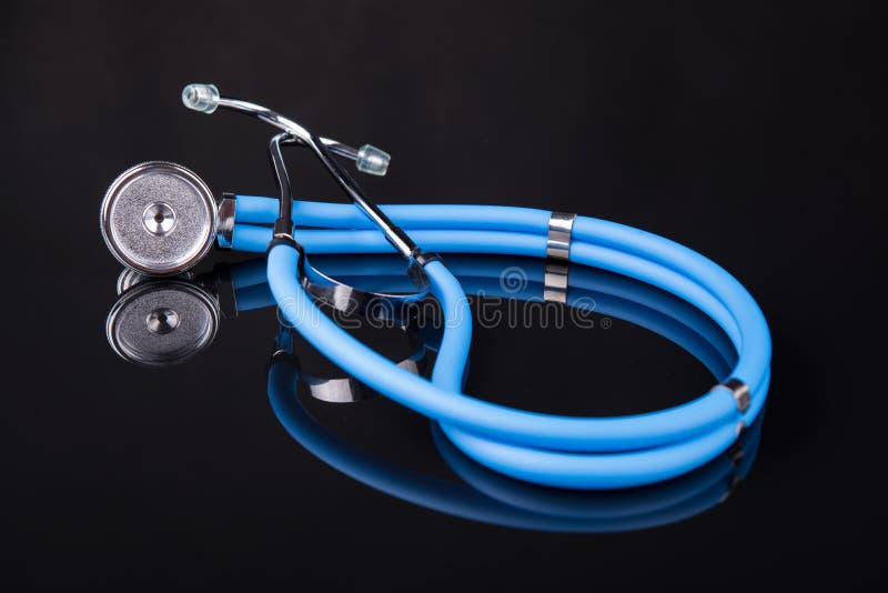 Blue stethoscope stock image. Image of cardiology, health - 104026639