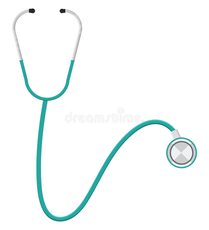 Blue stethoscope, icon stock vector. Illustration of tool - 259784312