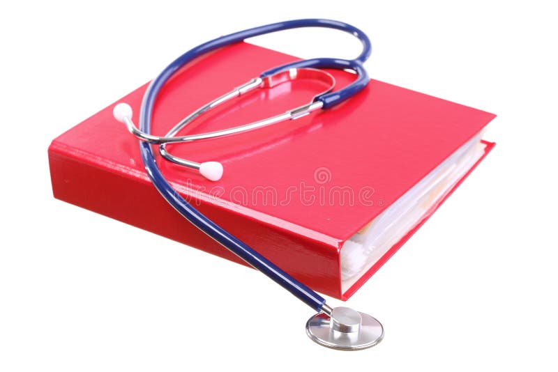 Stethoscope and File Folder Stock Photo - Image of health, organization ...