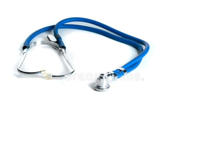 Blue Stethoscope Isolated on White Stock Photo - Image of healthcare ...