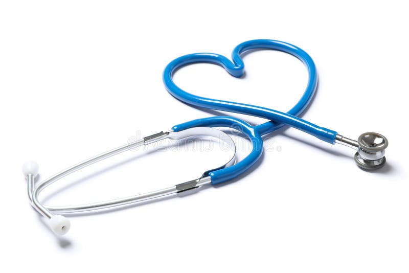 Blue Stethoscope Isolated on White Background Stock Photo - Image of ...