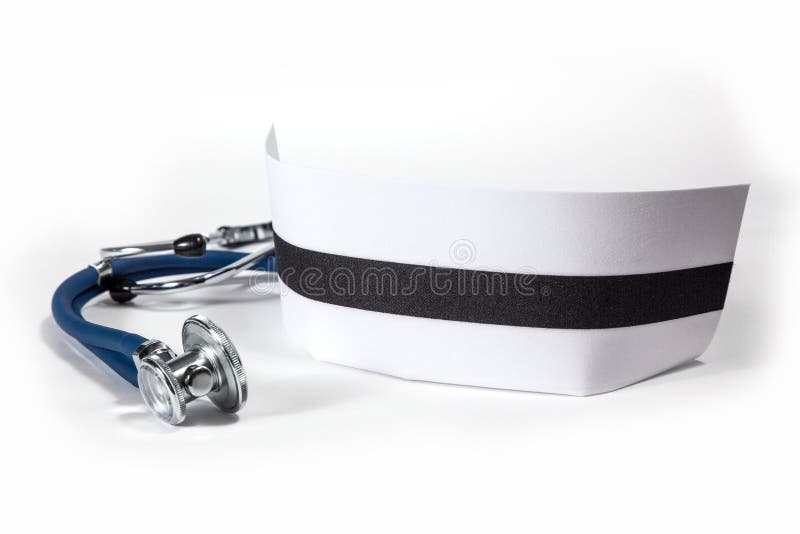 Nurse cap and stethoscope stock image. Image of caregiver - 760939