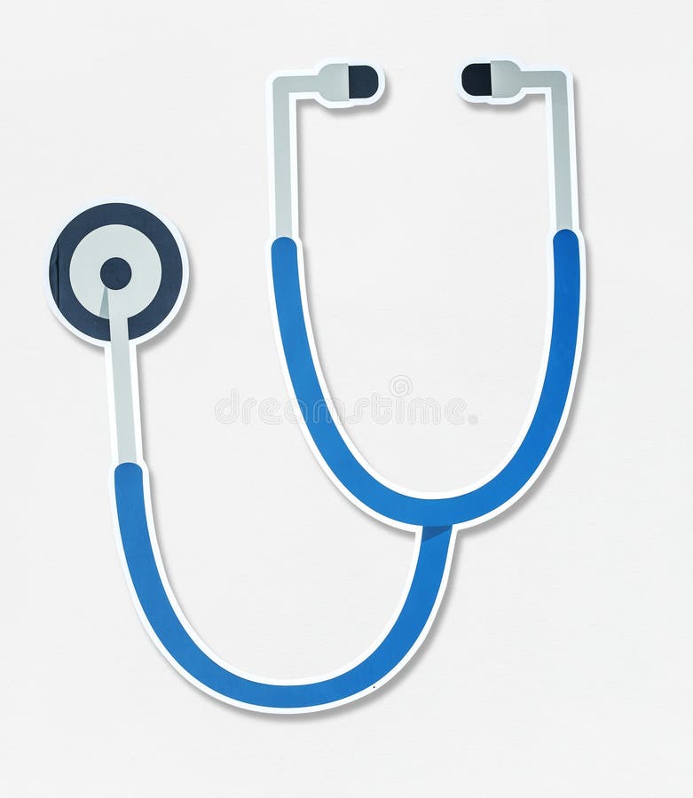 Blue Stethoscope Illustration Icon Stock Illustration - Illustration of ...