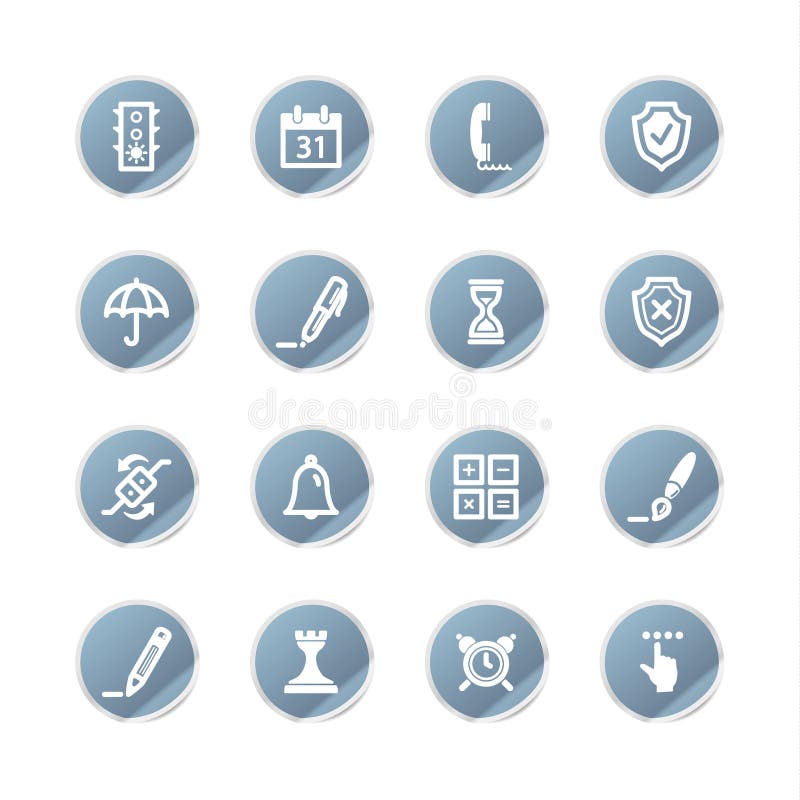 Red sticker software icons stock vector. Illustration of glass - 3531951