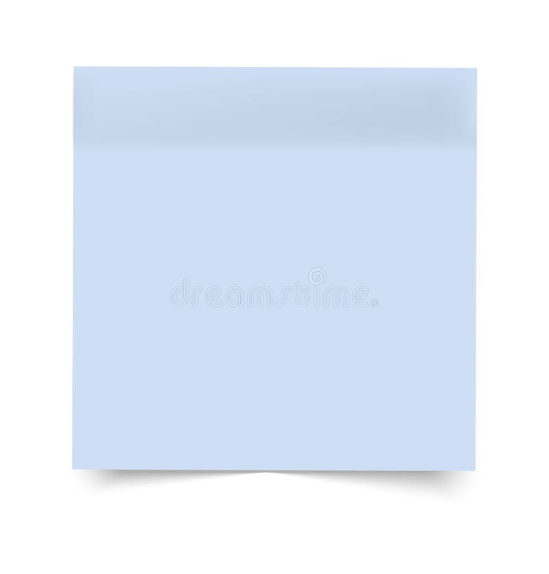 Blue Sticky Note with Realistic Shadow for Office, Business, or ...