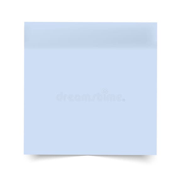 Blue Sticky Note with Realistic Shadow for Office, Business, or ...