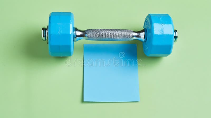 A Blue Sticky Note with a Reminder To Exercise Isolated on a Light ...