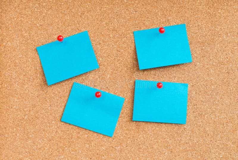 Sticky notes on cork board stock image. Image of board - 29693617