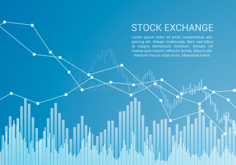 Blue Stock Market or Financial Chart with Rising and Increase Trend and ...