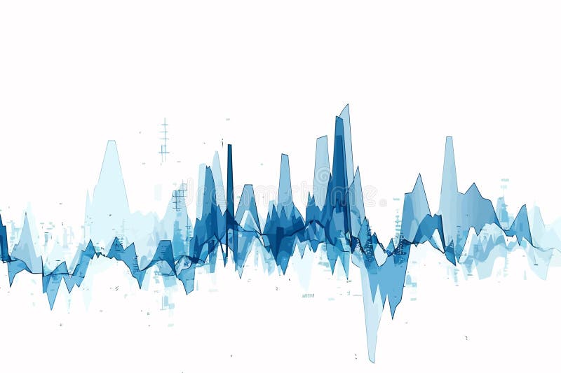 Blue Stock Market Graph Abstract Background Isolated Vector Style Stock ...