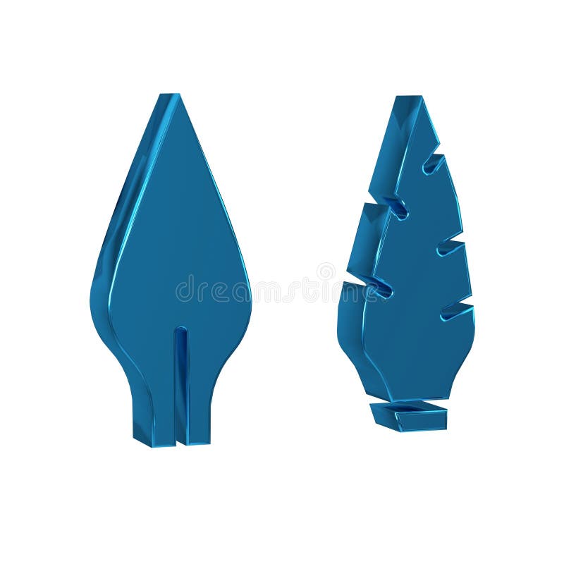 Blue Stone Age Arrow Head Icon Isolated on Transparent Background ...