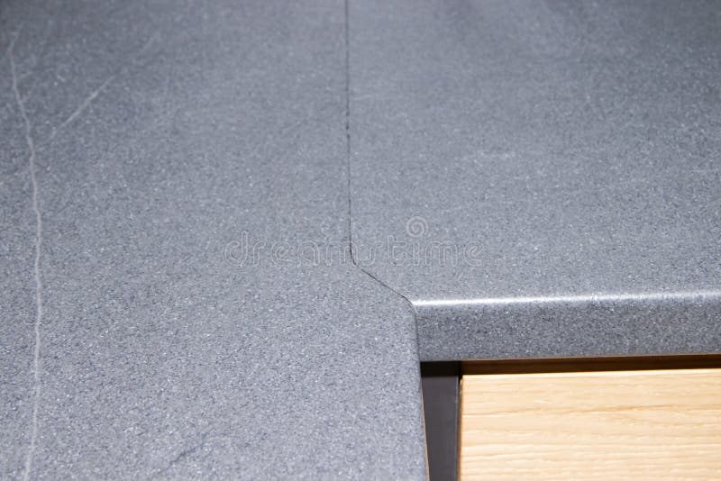 Blue Stone Countertop on the Kitchen Table. Smooth Surface of the ...