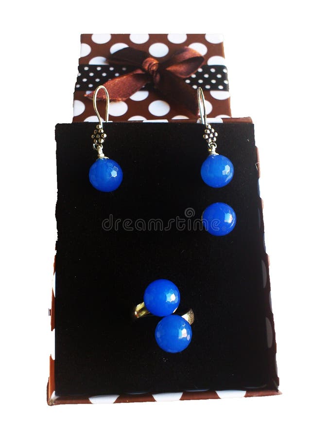 Blue stone jewel set stock image. Image of girl, beautiful - 37403857