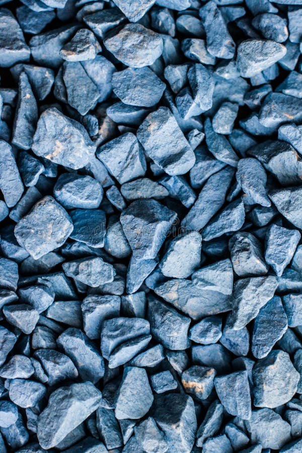 Blue Stone Pebbles As Abstract Background Texture, Landscape ...