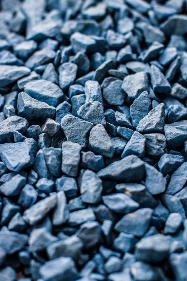 Blue Stone Pebbles As Abstract Background Texture, Landscape ...