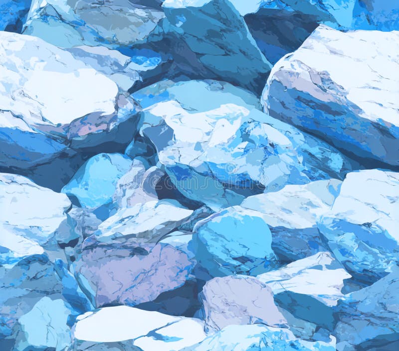 Blue Stone Texture Seamless Background Pattern of Rough Rocks Stock ...