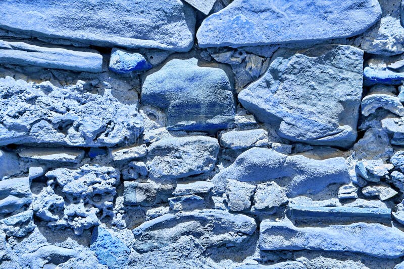 Blue Stone Wall stock photo. Image of architecture, details - 141791900