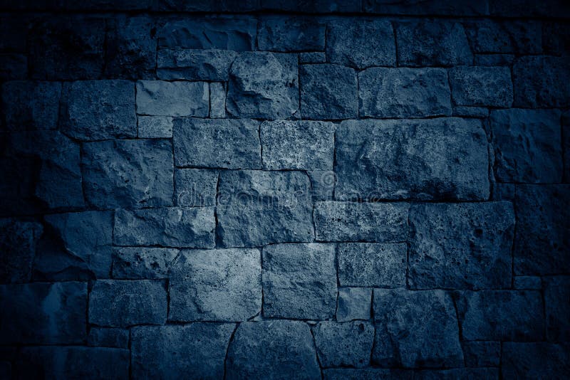 Blue stone wall stock image. Image of brick, indoor - 142541931