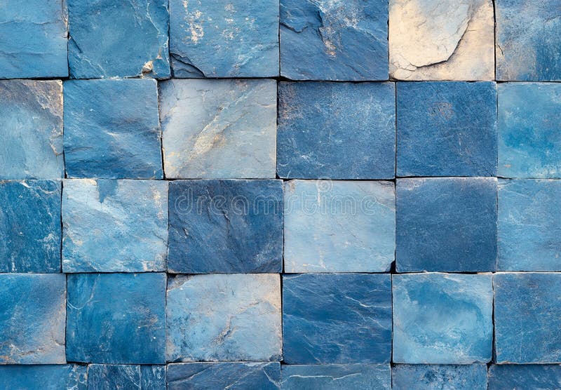Blue Stone Wall Texture Seamless Pattern Background High Quality Image ...