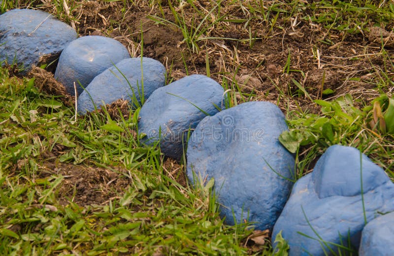 Blue Stones stock photo. Image of detail, beauty, grass - 54106214