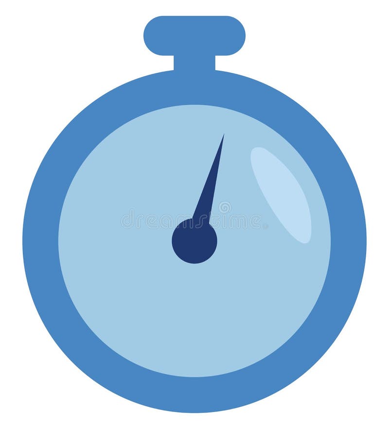 Blue stopwatch, icon stock vector. Illustration of time - 261371194