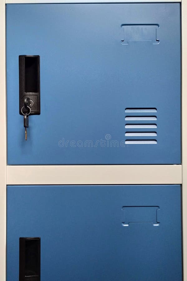 Blue storage with key stock image. Image of cupboard - 219650903