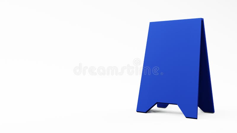 Blue Storefront Sign on White Background , 3D Rendering Stock ...