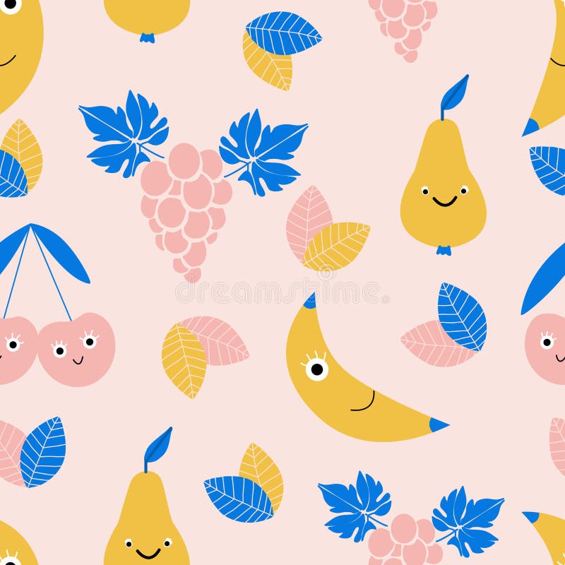 Blue Storks in a Seamless Pattern Design Stock Vector - Illustration of ...