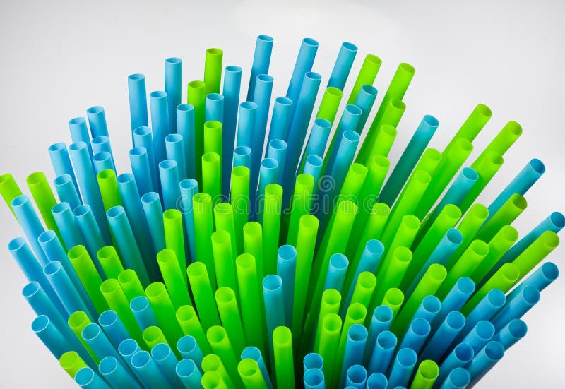 Blue Straws stock photo. Image of tube, cocktail, close - 13086210