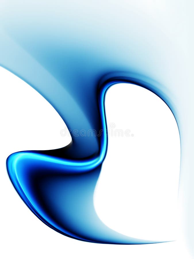 Blue Stream of Love Forming a Heart Stock Illustration - Illustration ...