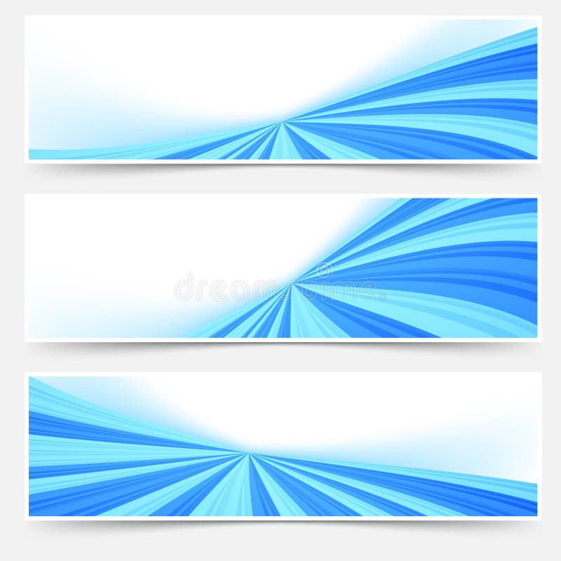Blue Stream Swoosh Header Footer Web Set Stock Vector - Illustration of ...