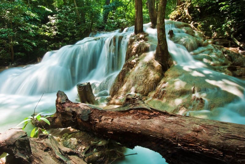 Blue stream waterfall stock photo. Image of park, cataract - 27750380