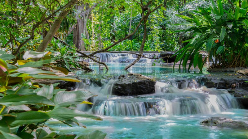 Blue stream stock image. Image of fall, cascade, daytime - 2751631