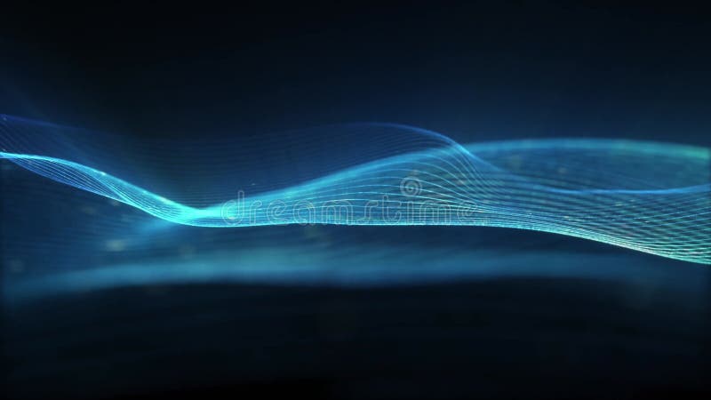 Blue Streamer Light Effect Waves Stock Footage - Video of invisible ...