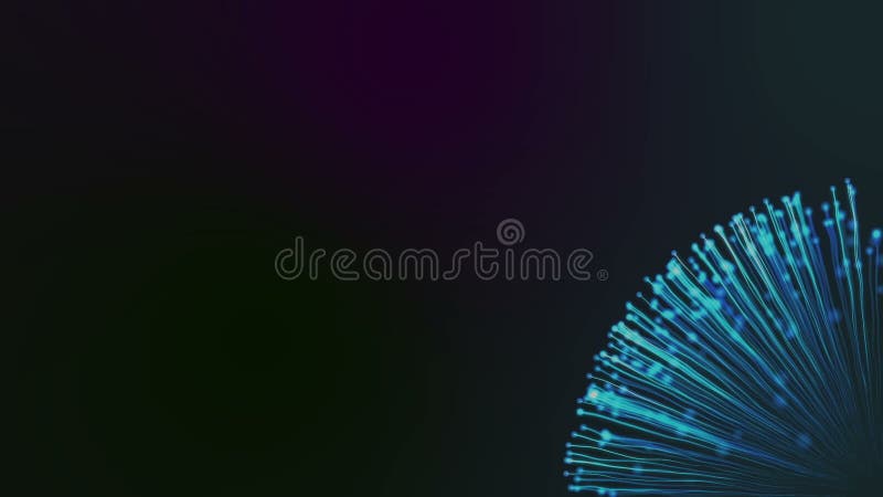 Blue Particles and Strings Spreading Stock Video - Video of isolated ...