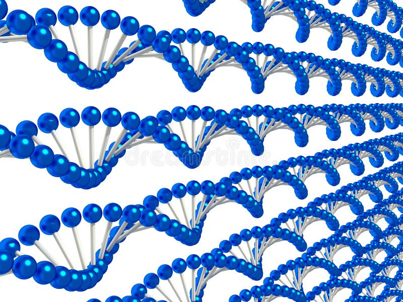 Blue Strings of Genetic Code Background Stock Illustration ...