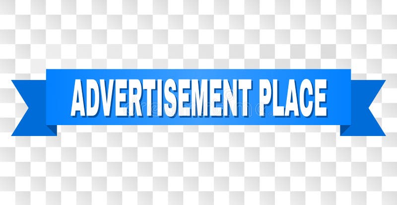 Blue Stripe with ADVERTISEMENT PLACE Caption Stock Vector ...