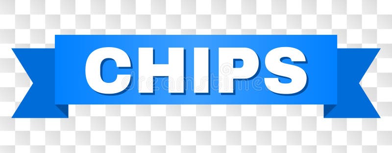 Blue Stripe with CHIPS Caption Stock Vector - Illustration of ribbon ...
